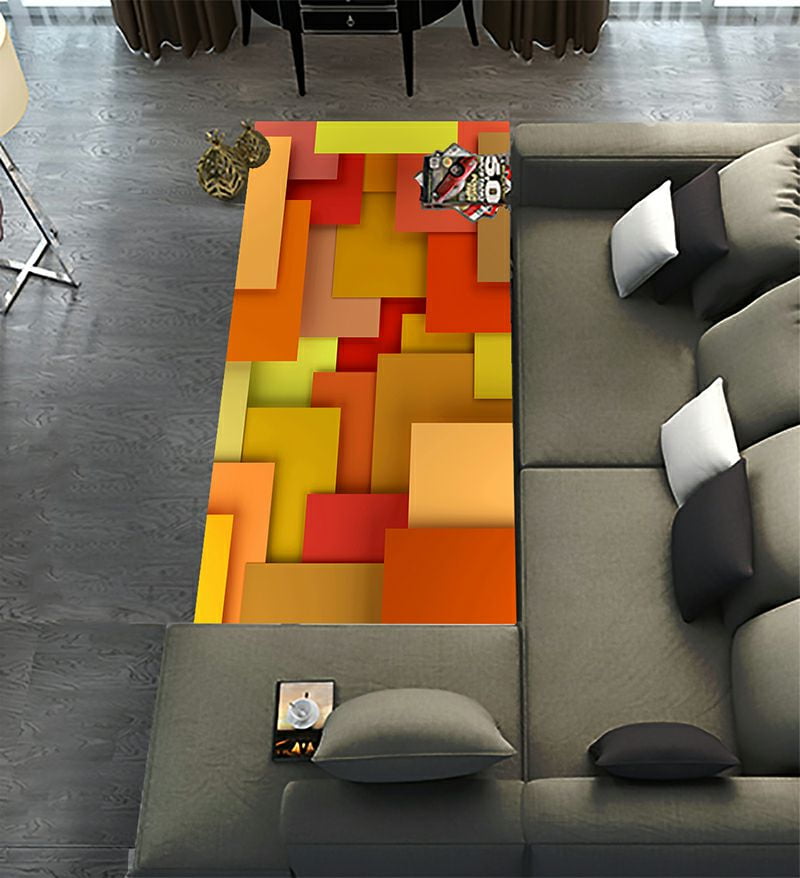 ABPHQTO 3D Generated Colorful Runner Rug 1.3 x 7ft Long Area Rug Carpet ...