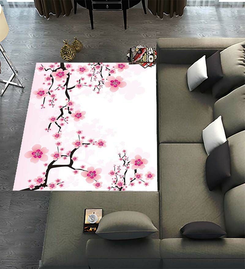ABPHQTO Abstract Cherry Blossom Area Rugs 5 x 7ft Floor Carpet Mat for ...