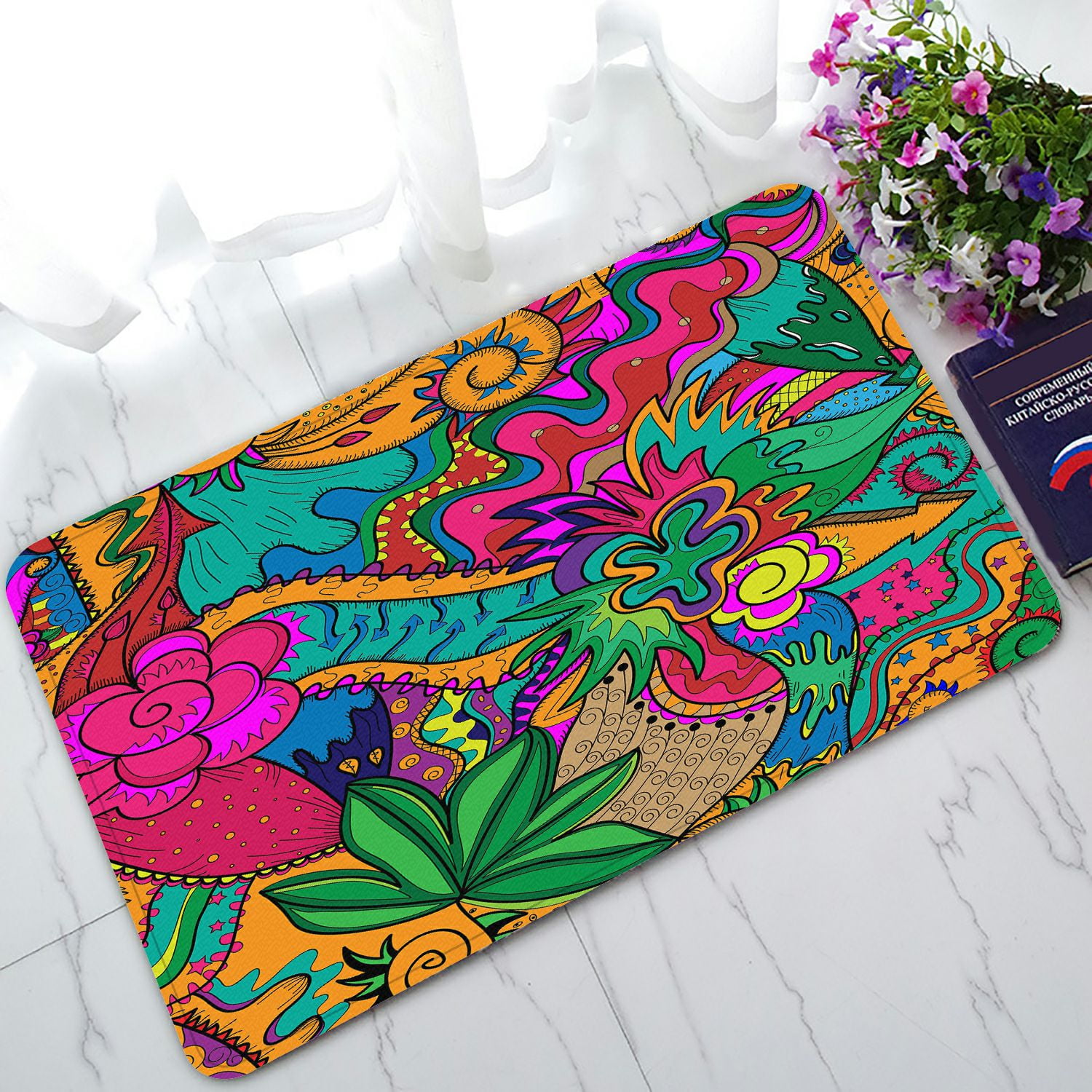 ABPHQTO Abstract Drawing Stoner Art Doormat Entrance Rug Area Rug Floor ...