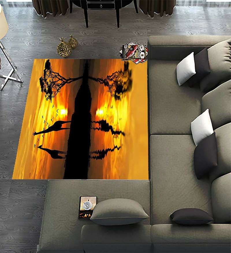 ABPHQTO African Sunset Area Rugs 3 x 4ft Floor Carpet Mat for Living ...