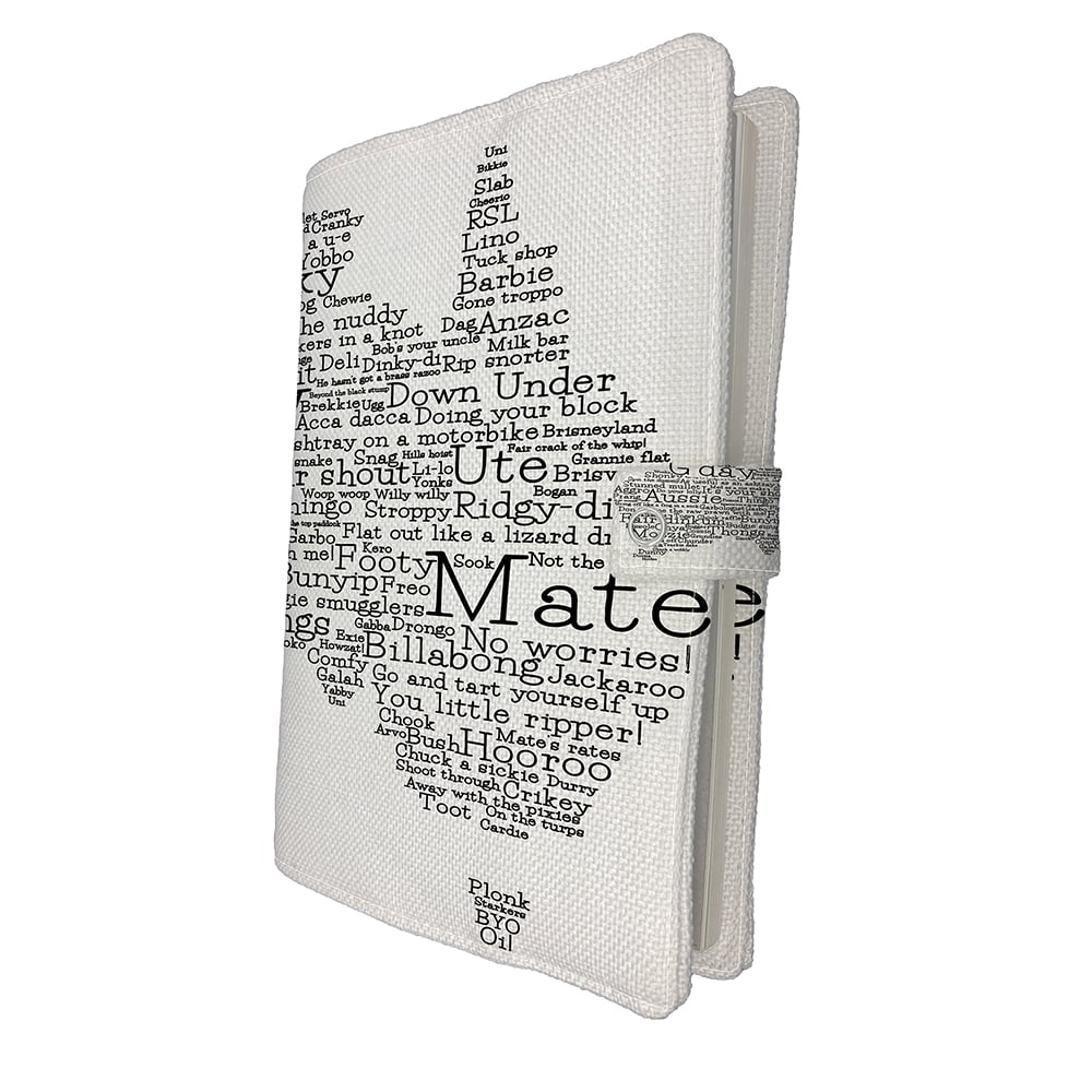 ABPHQTO Australia Map Australian Slang Words Book Cover Book Protector ...