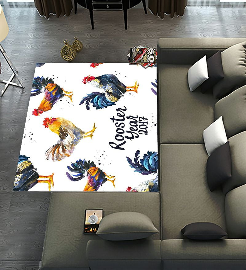 ABPHQTO Bird Different Poses Sketch Realistic Multicolor Rooster White ...