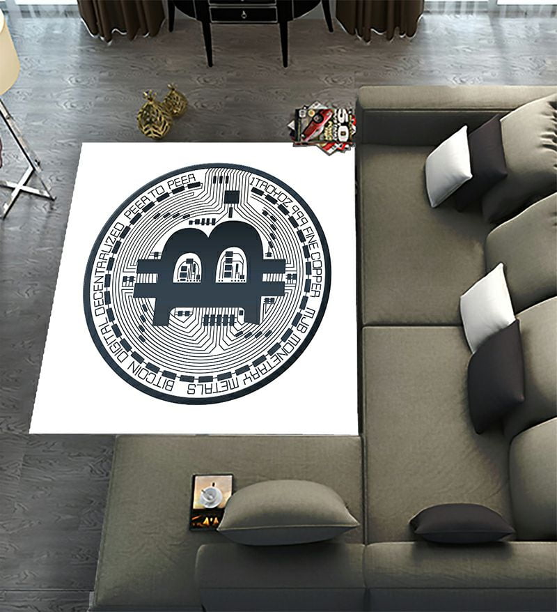 ABPHQTO Bitcoin Digital Currency Area Rugs 2 x 3ft Floor Carpet Mat for ...