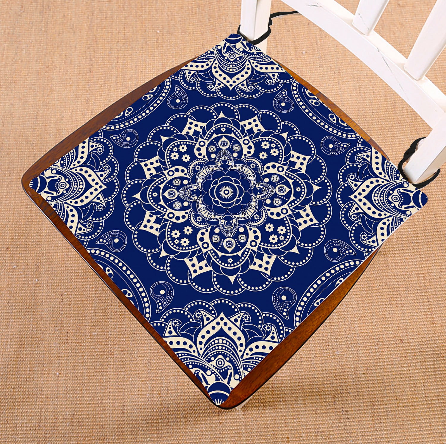 ABPHQTO Blue Pattern Chair Pad Seat Cushion Chair Cushion Floor Cushion ...