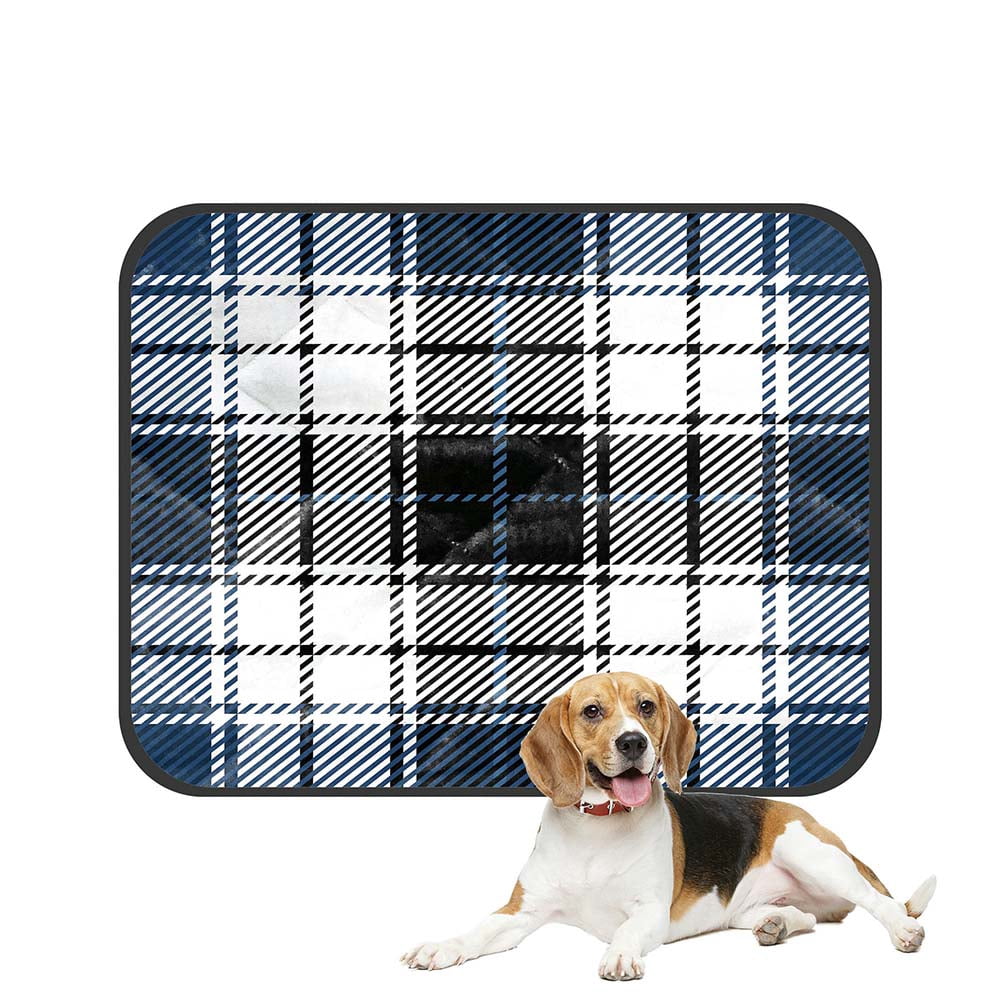 ABPHQTO Blue Scottish Tartan Plaid Pattern Pet Dog Cat Bed Pee Pads Mat ...
