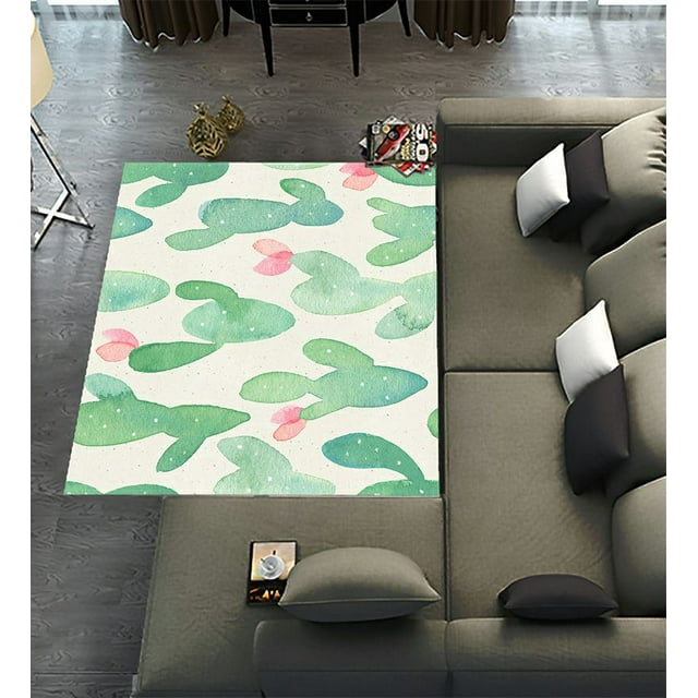 ABPHQTO Cactus Paper Botanical Cacti Area Rugs 2 x 3ft Floor Carpet Mat ...