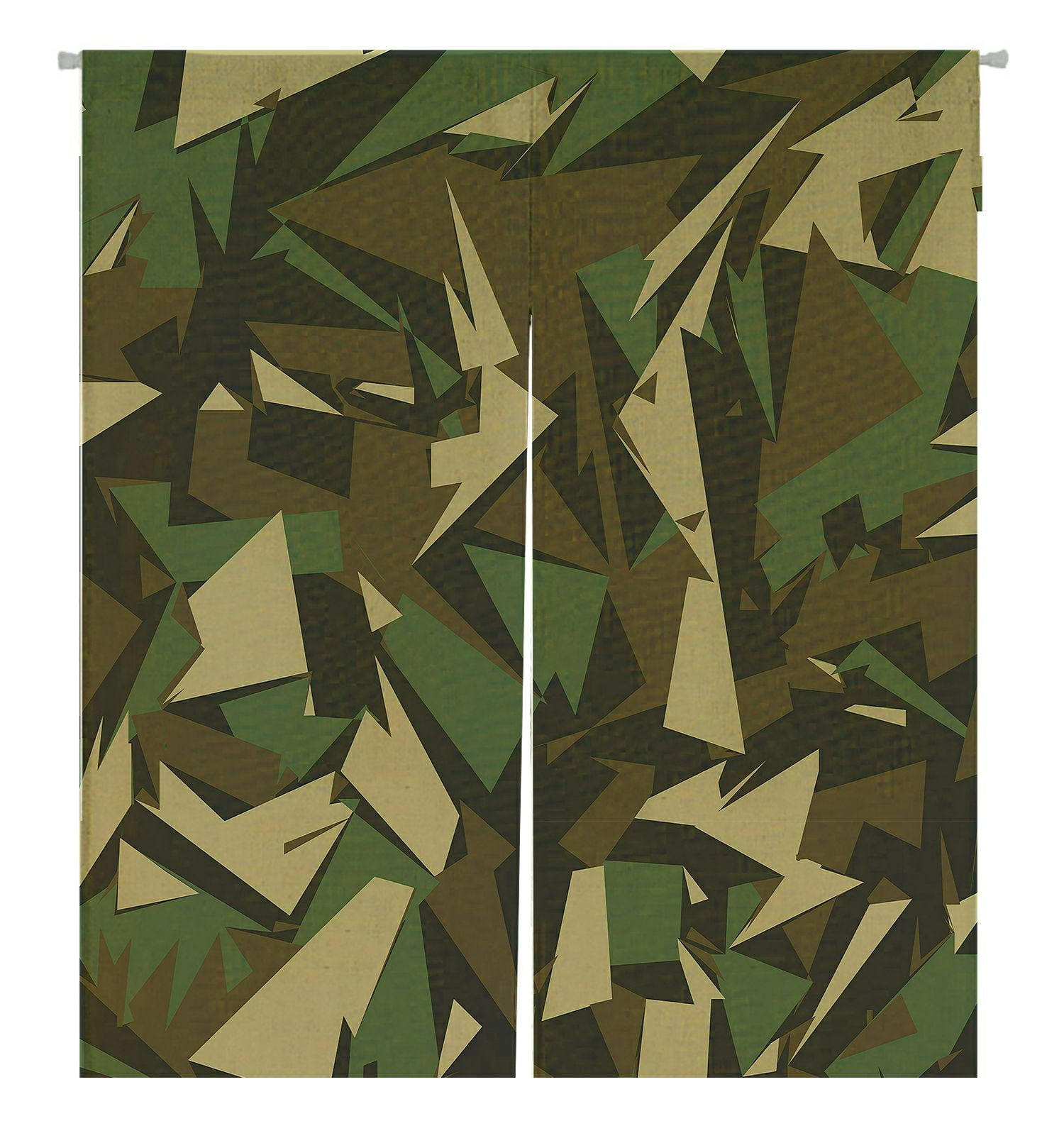 ABPHQTO Camouflage Camo Triangles Shapes Japanese Noren Curtain Doorway ...