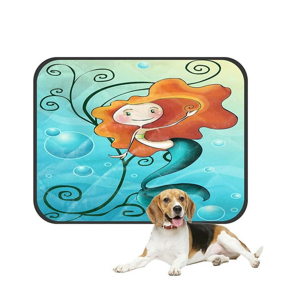 ABPHQTO Cartoon Little Mermaid Pet Dog Cat Bed Pee Pads Mat Cushion ...