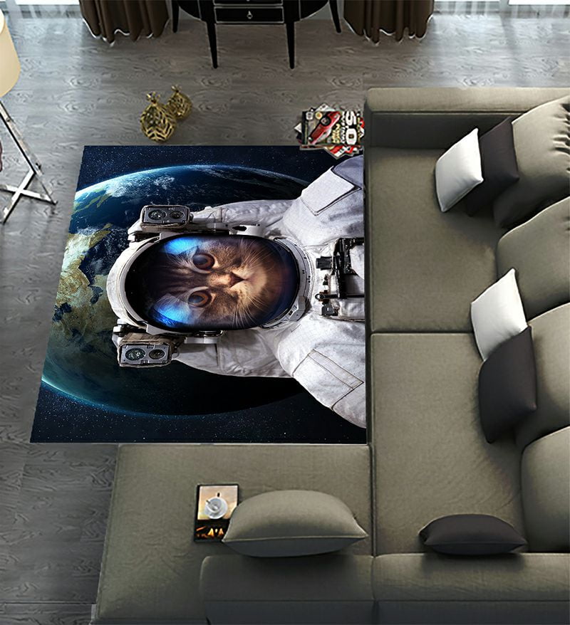 ABPHQTO Cat Astronaut Outer Space Spacewalk Area Rugs 2 x 3ft Floor ...
