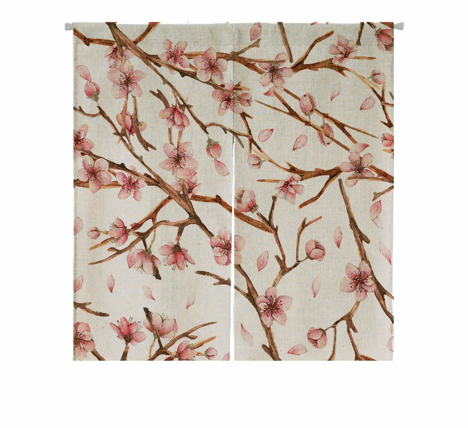 ABPHQTO Cherry Blossom Japanese Noren Curtain Doorway Door Window ...