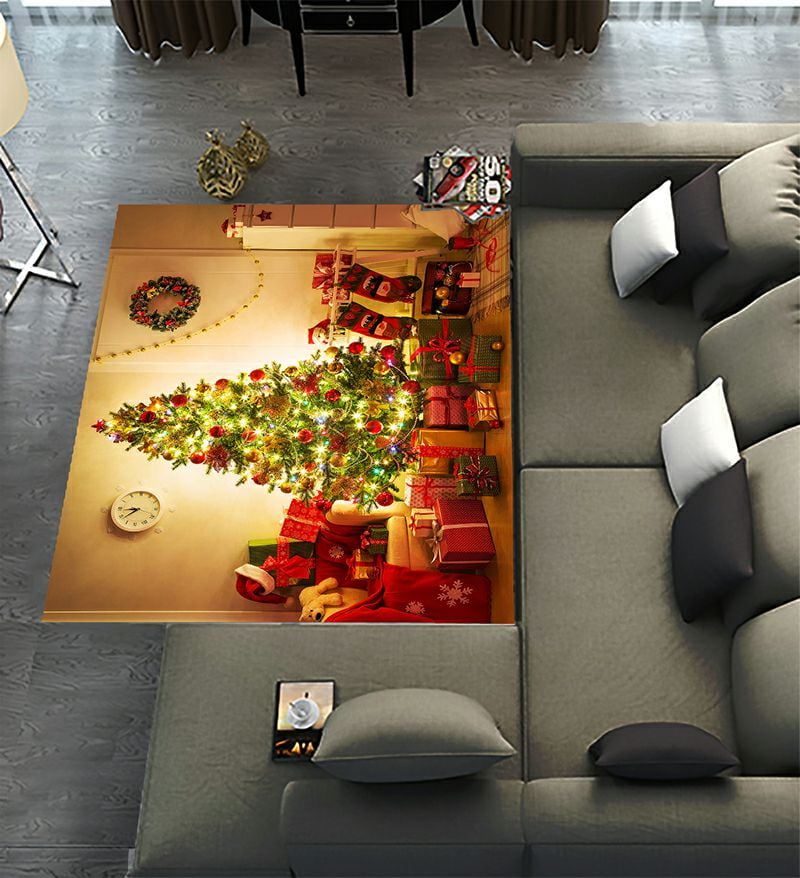 ABPHQTO Chrisrtmas Tree Home Interior Area Rugs 3 x 5ft Floor Carpet ...