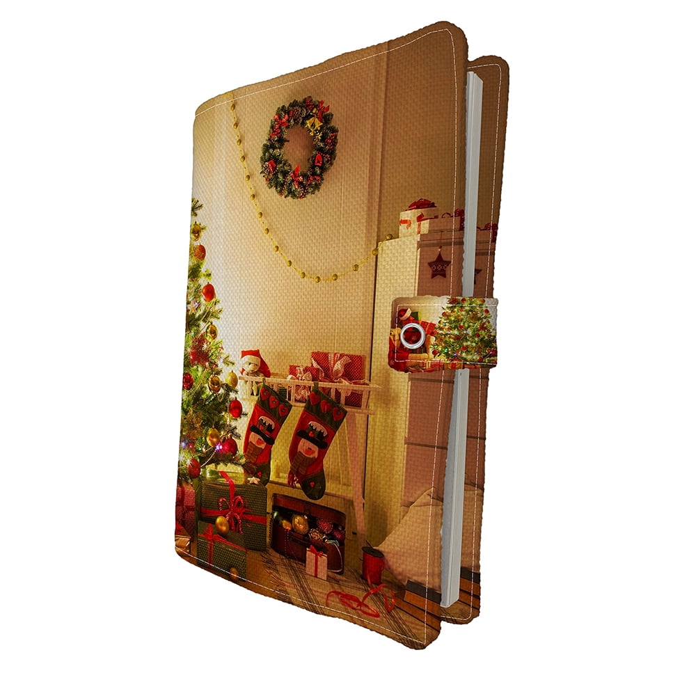 ABPHQTO Chrisrtmas Tree Home Interior Book Cover Book Protector Book ...