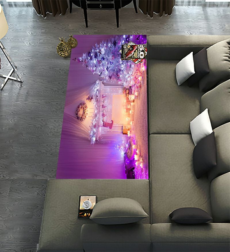 ABPHQTO Christmas Fireplace Tree Lights Xmas Hanging Sock Presents ...