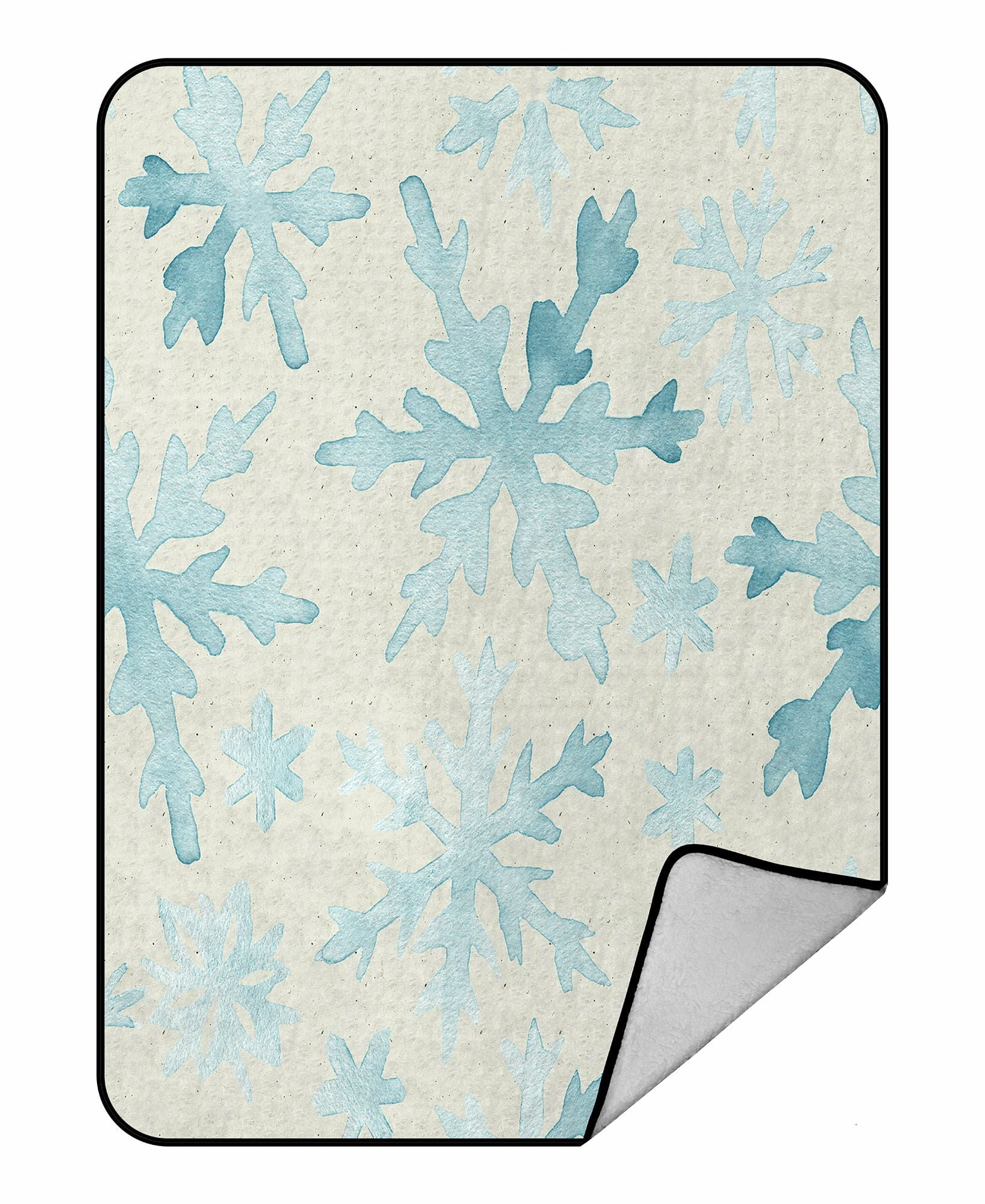 ABPHQTO Christmas Snowflake Fleece Blanket Fleece Back Throw Blanket ...