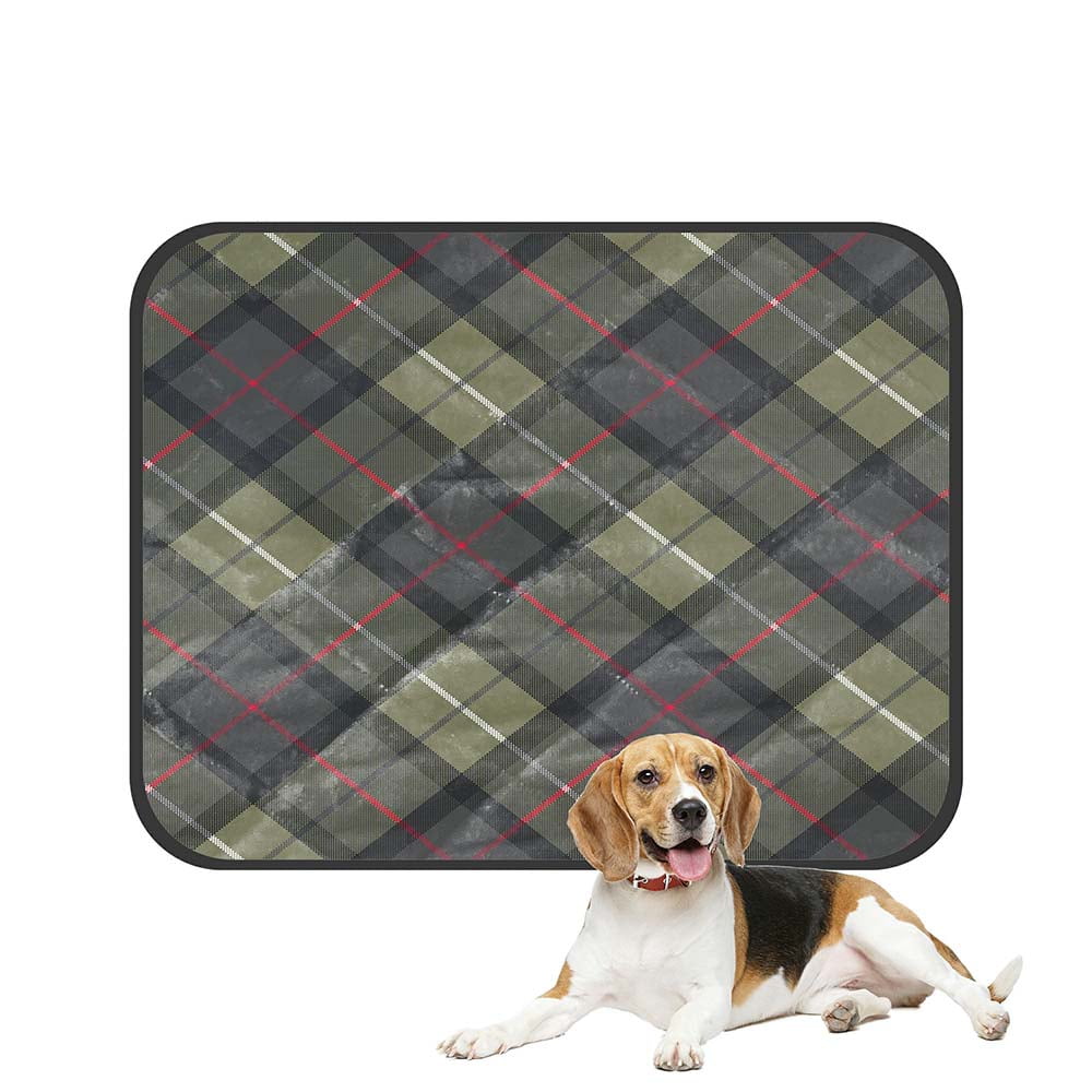 ABPHQTO Classic Tartan Check Plaid Pattern Pet Dog Cat Bed Pee Pads Mat ...