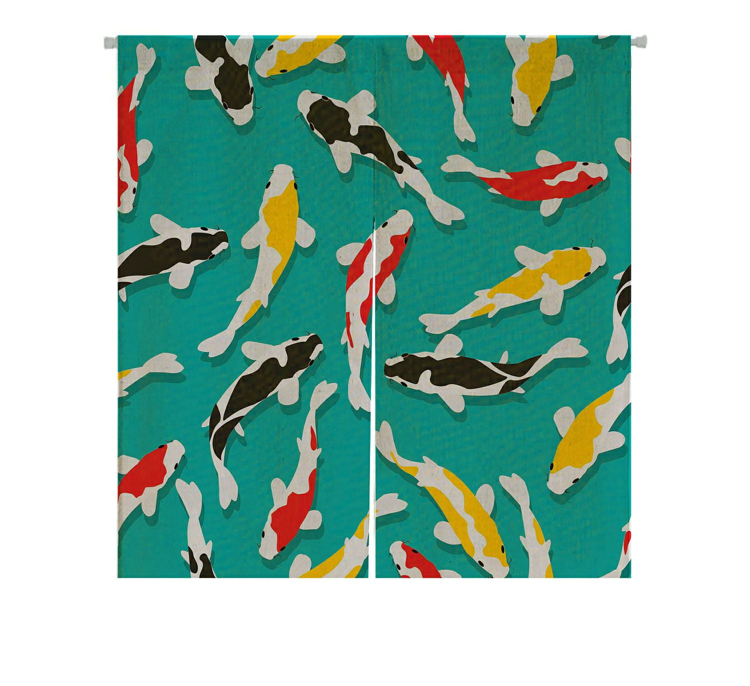 ABPHQTO Colorful Koi Fish Japanese Noren Curtain Doorway Door Window ...