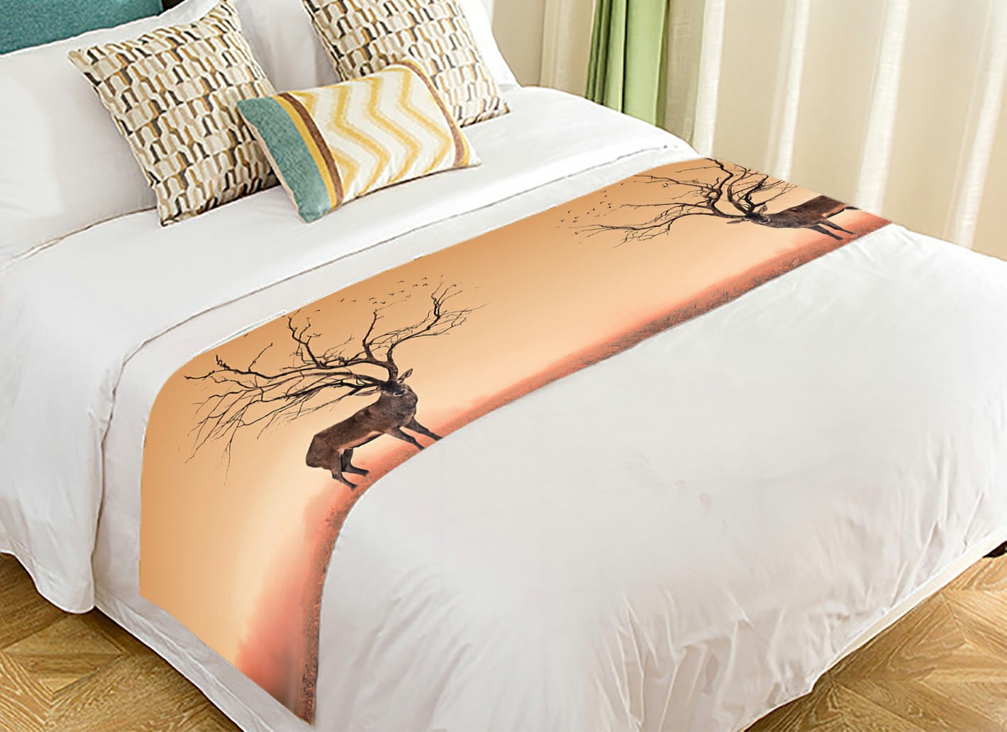 ABPHQTO Conceptual Deer Stag Dry Tree As Red Deer Stag Bed Runner ...
