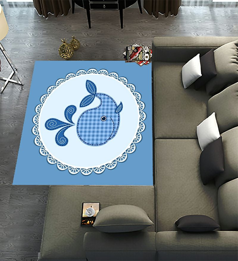 ABPHQTO Cute Little Cartoon Whale Area Rugs 6 x 9ft Floor Carpet Mat ...