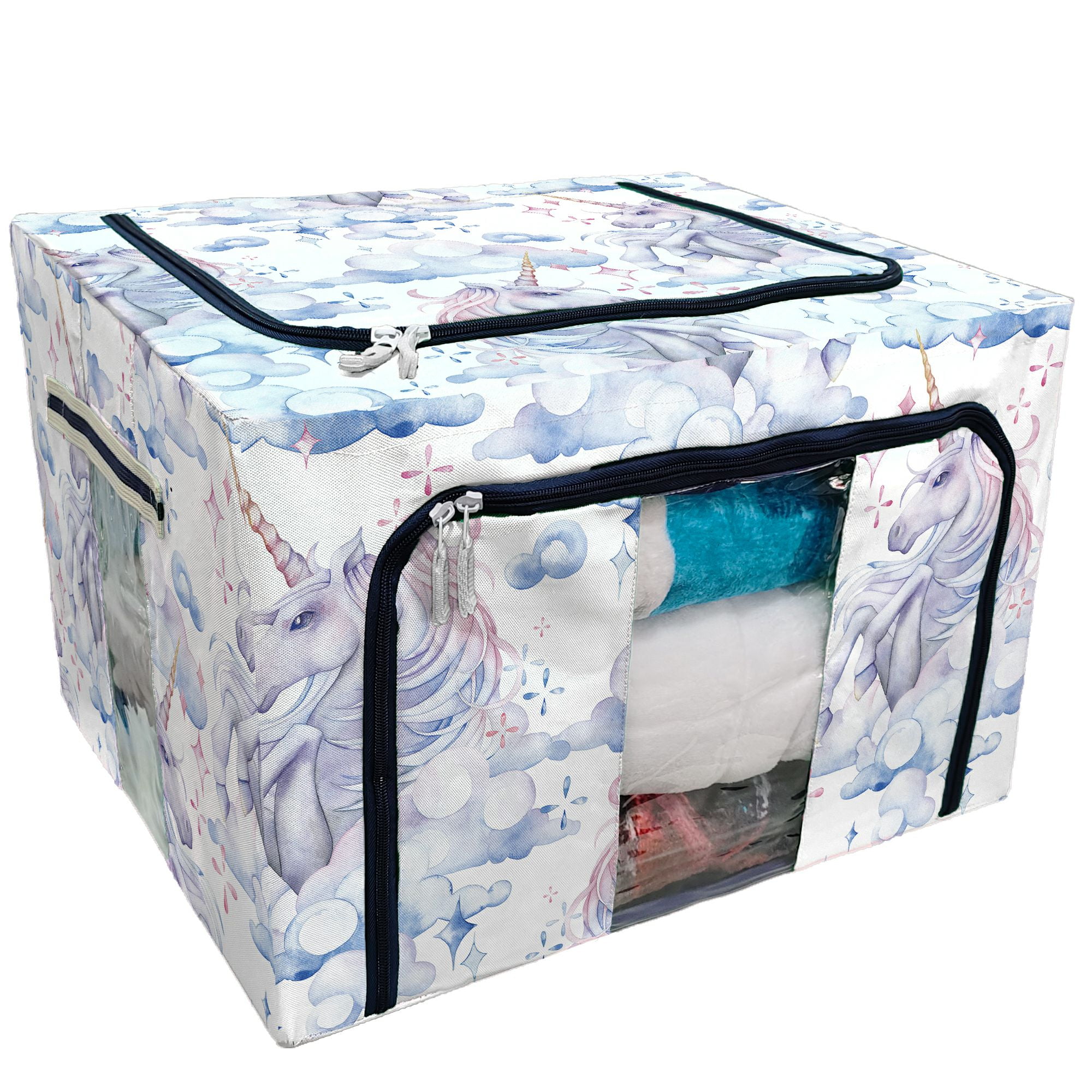 ABPHQTO Cute Watercolor Unicorn In The Sky Fantasy Art Storage Bag ...