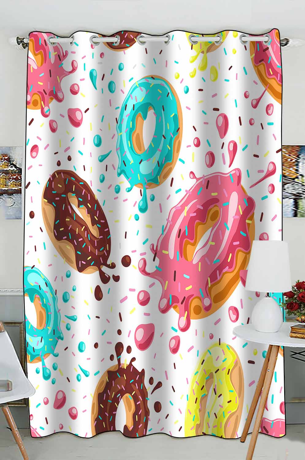 ABPHQTO Donuts Chocolate Lemon Blue Mint Glaze Falling On White Window ...