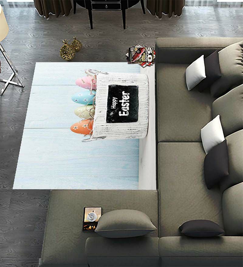 ABPHQTO Easter Eggs Blue Wooden Area Rugs 5 x 6ft Floor Carpet Mat for ...