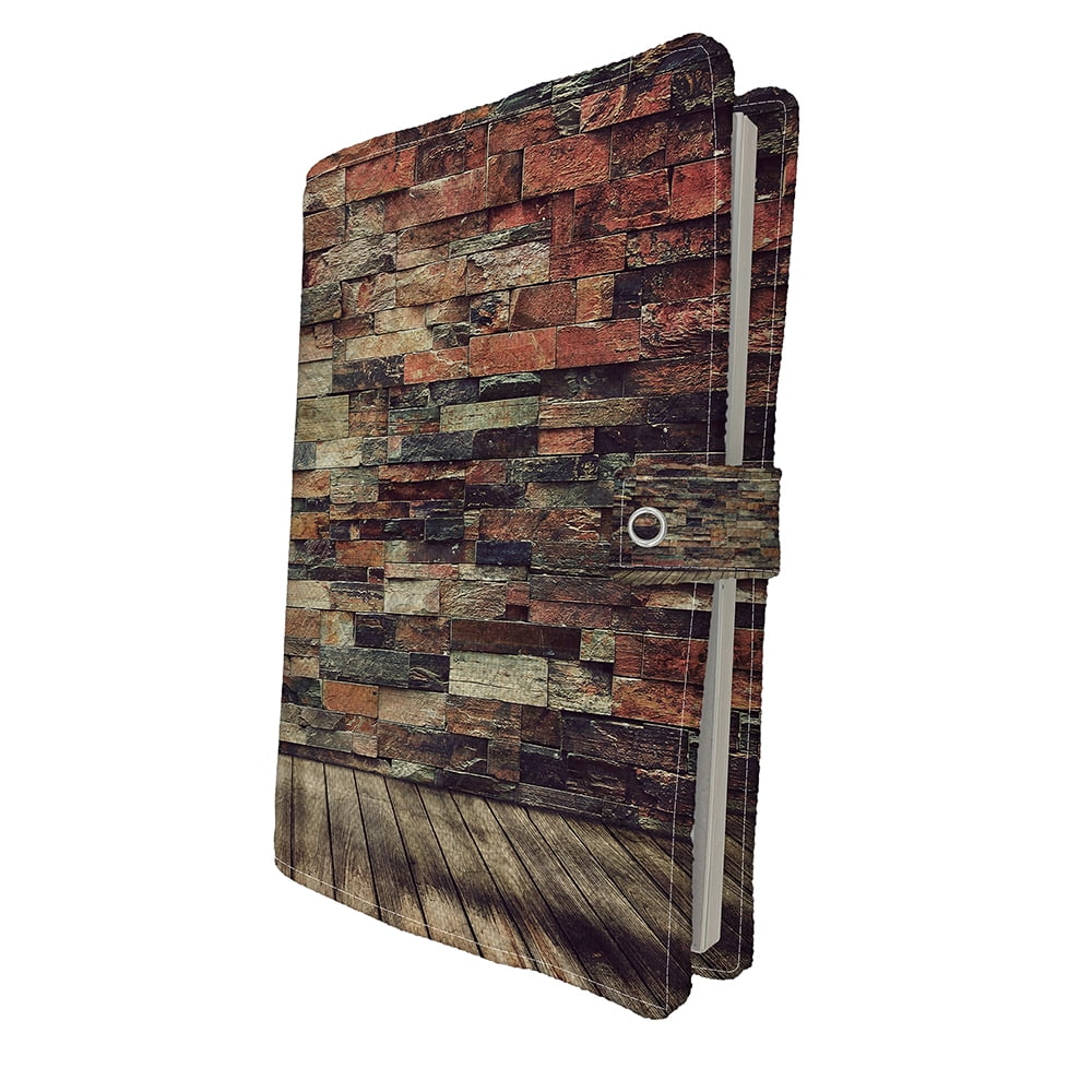 ABPHQTO Empty Wood And Brick Wall Book Cover Book Protector Book Sleeve ...