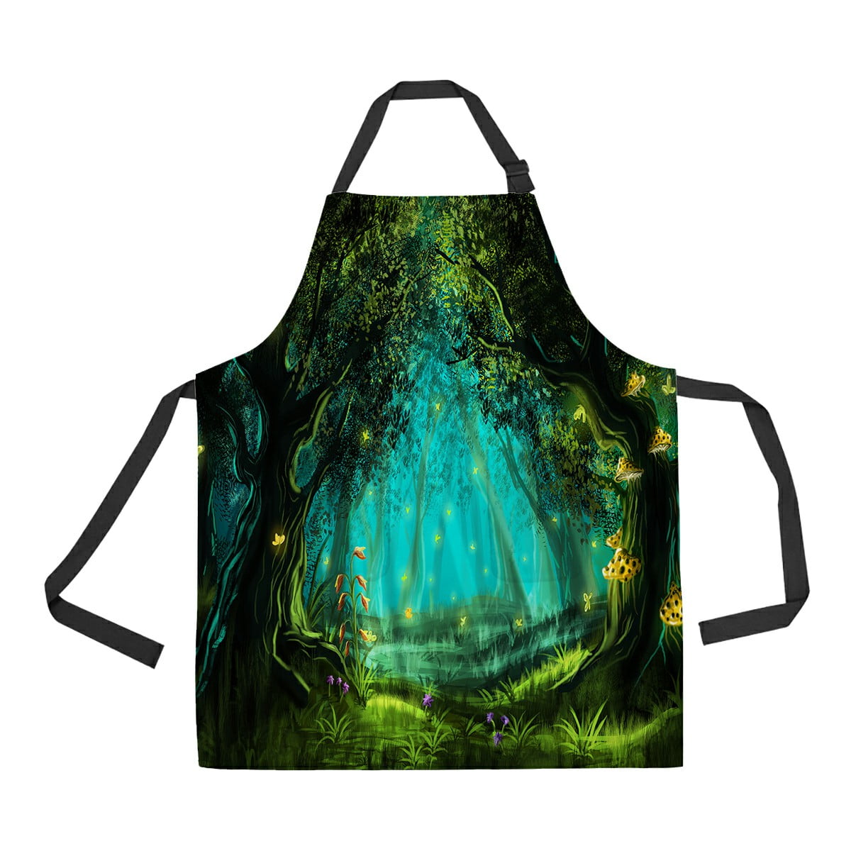 ABPHQTO Fantasy Fairy Forest Apron Home Kitchen Apron with Pockets ...