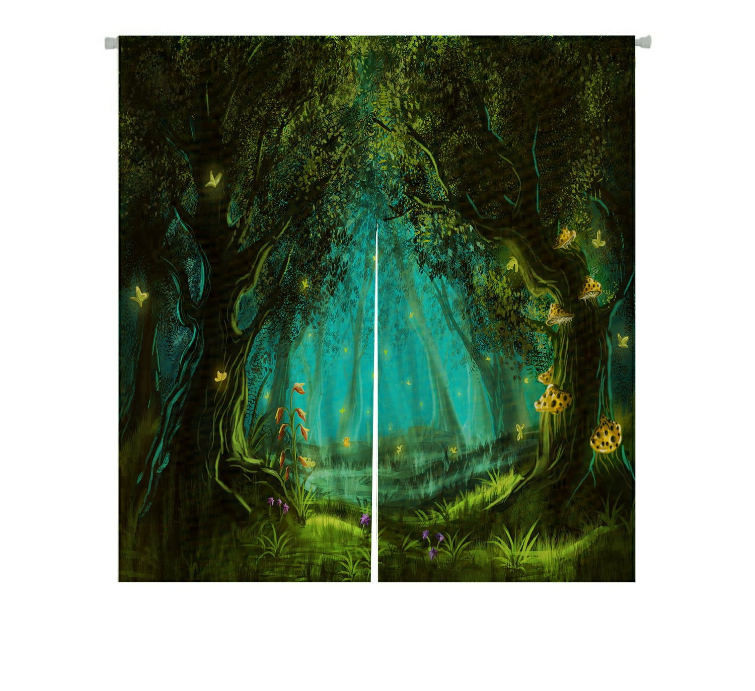 ABPHQTO Fantasy Fairy Forest Japanese Noren Curtain Doorway Door Window ...