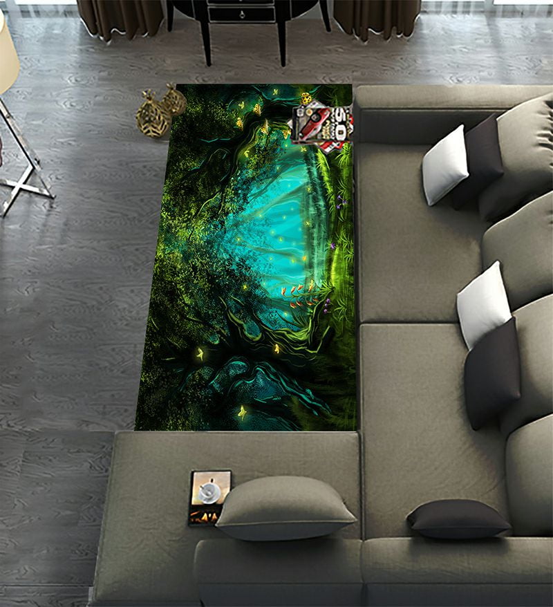 ABPHQTO Fantasy Fairy Forest Runner Rug 2 x 10ft Long Area Rug Carpet ...