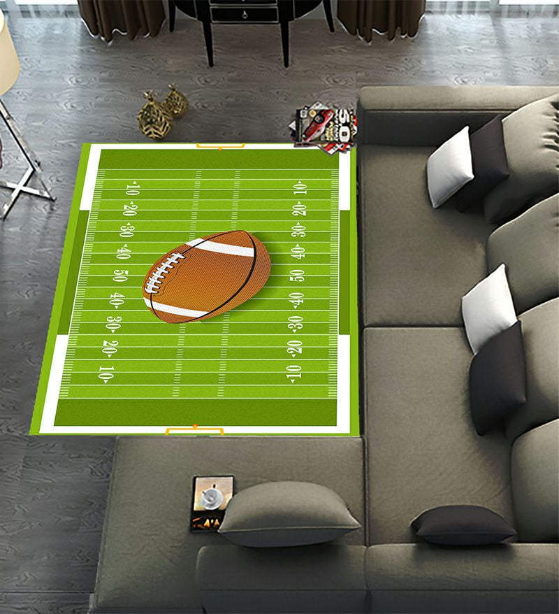 ABPHQTO Football Grass Football Field Area Rugs 5 x 7ft Floor Carpet ...