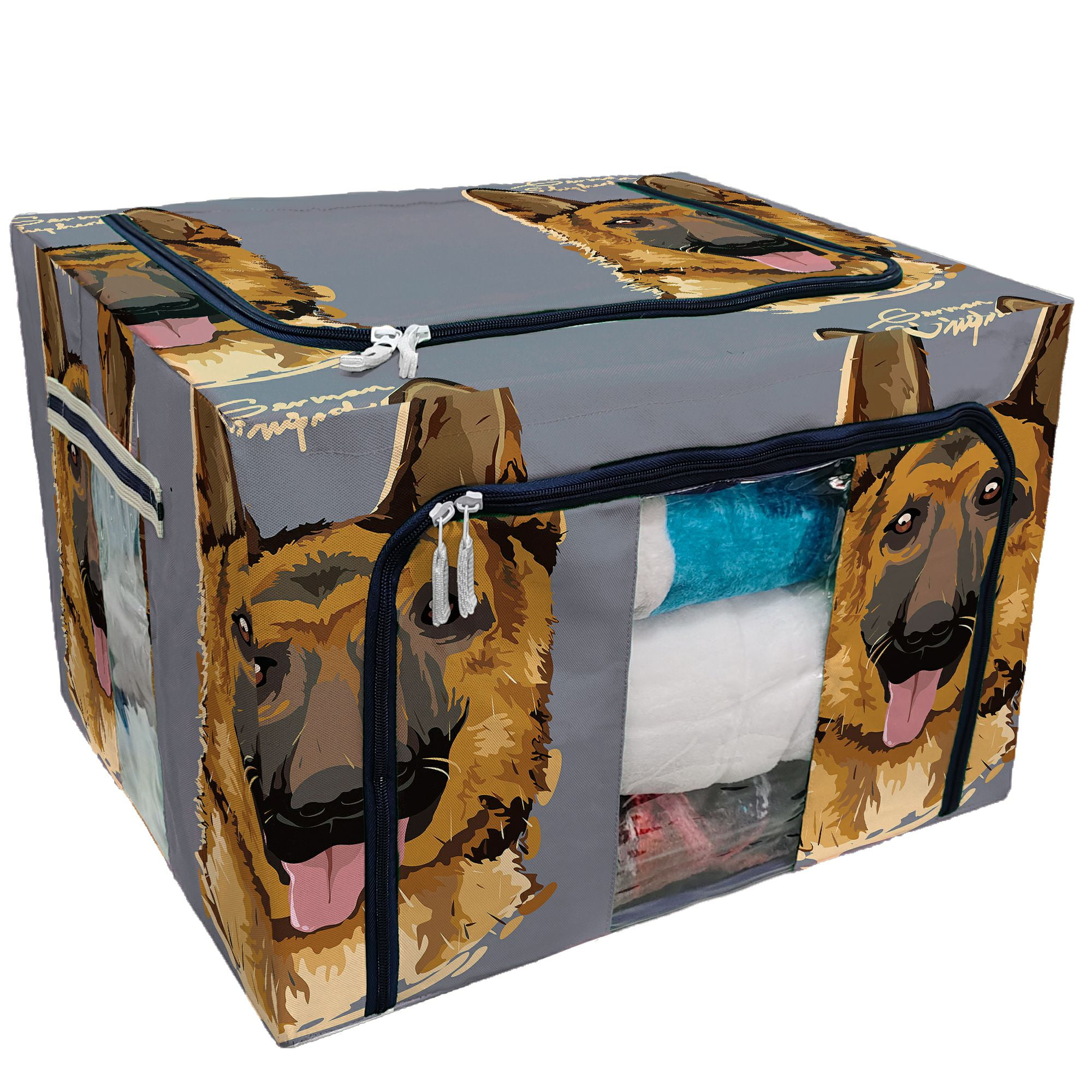 ABPHQTO German Shepherd Painting Poster Storage Bag Clear Window ...