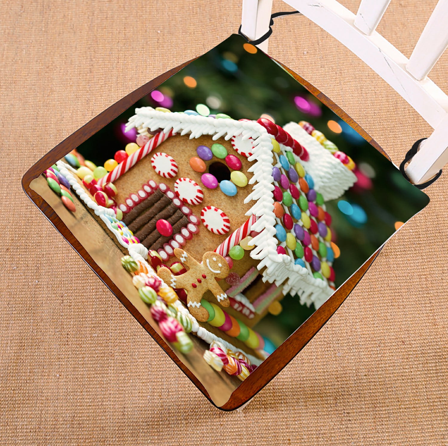 ABPHQTO Gingerbread House Chair Pad Seat Cushion Chair Cushion Floor ...