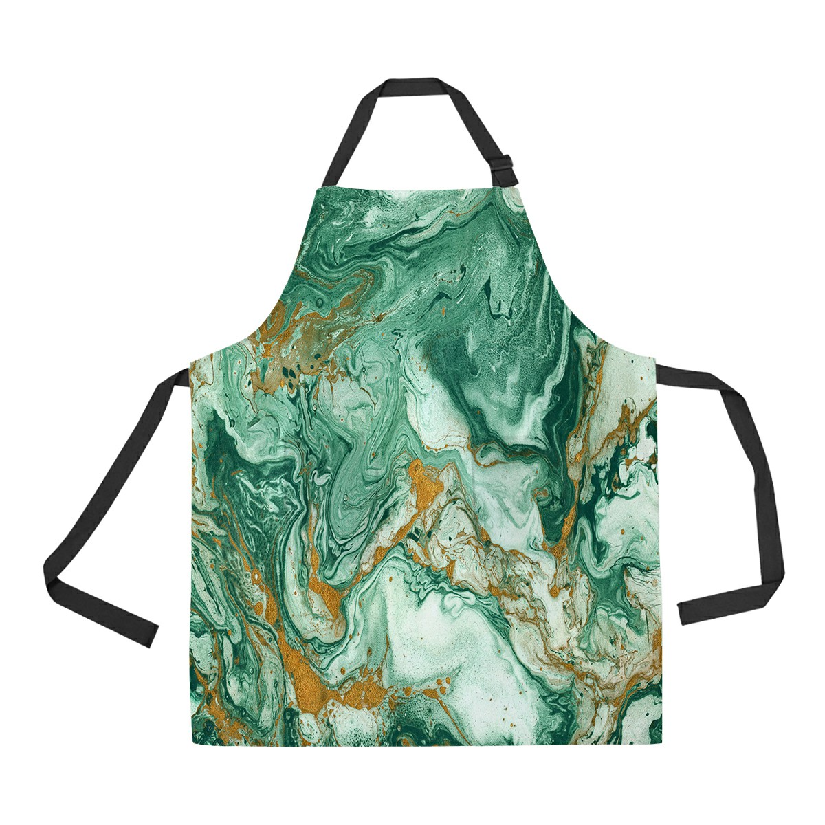 ABPHQTO Golden Dark Green Mixed Acrylic Paints Marble Texture Apron ...