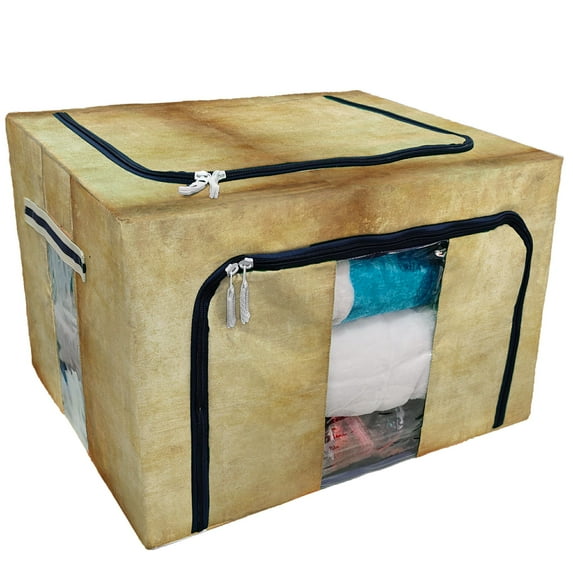 ABPHQTO Golden Space Storage Bag Clear Window Storage Bins Boxes Large ...