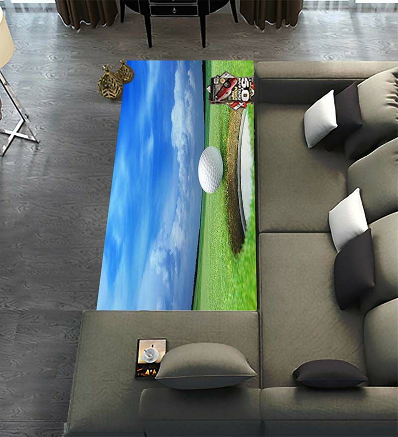 ABPHQTO Golf Ball On Dark Runner Rug 3.3 x 7ft Long Area Rug Carpet for ...