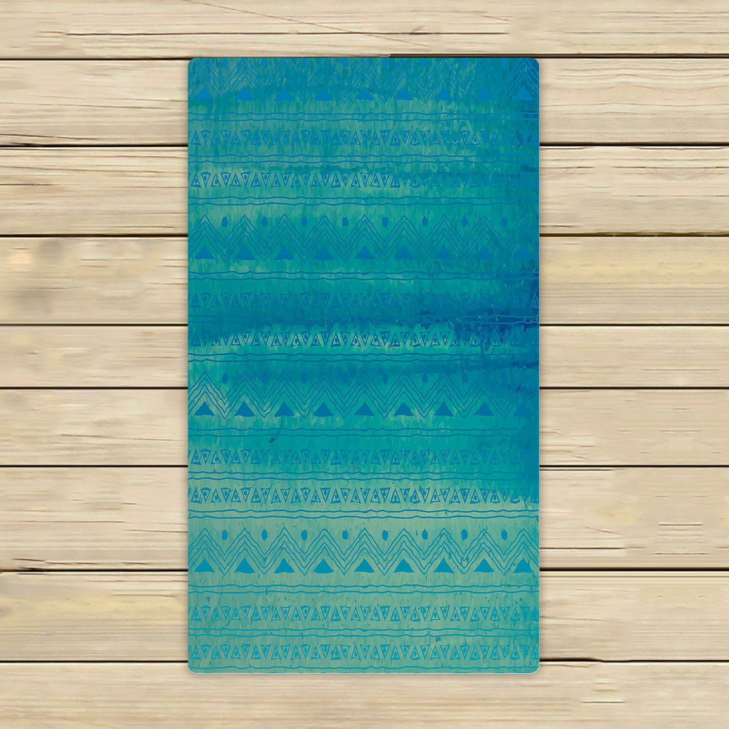 ABPHQTO Hand Drawn Blue Turquoise Tribal Towels Beach Bath Pool Sprot ...