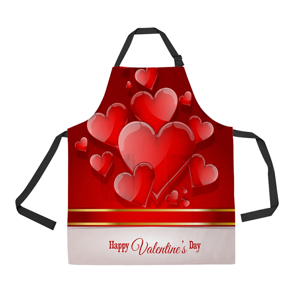 ABPHQTO Happy Valentine'S Day Card With Heart Apron Home Kitchen Apron ...