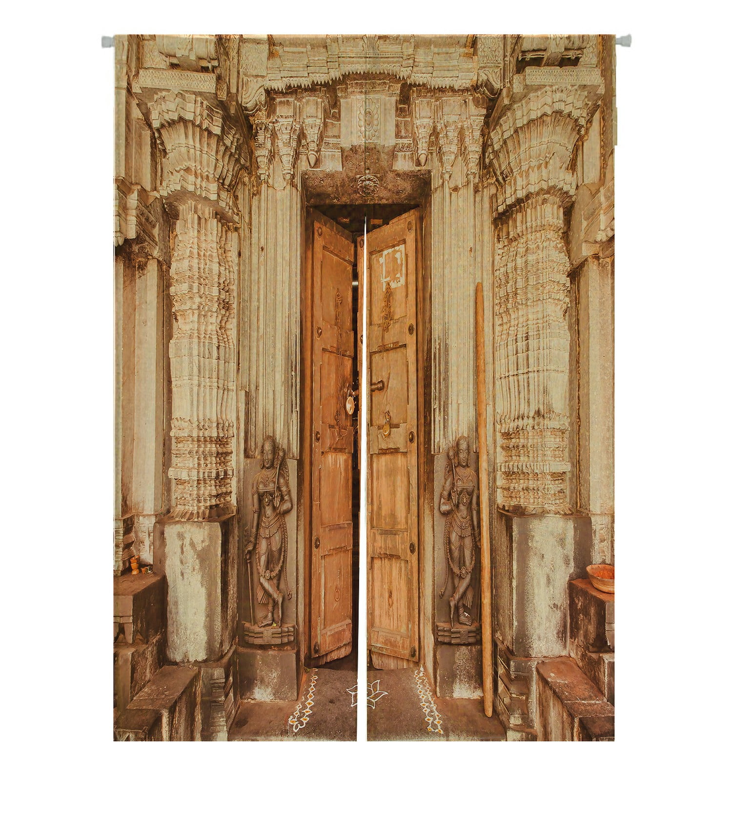 ABPHQTO Hindu Temple With Collumns Wooden Door Sculptures Japanese ...