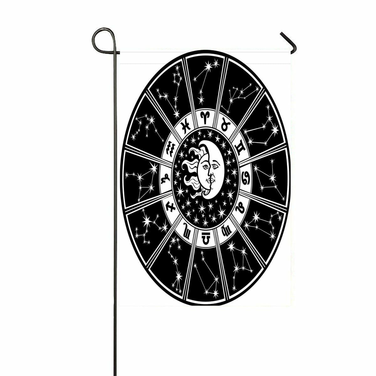 ABPHQTO Horoscope Circle Zodiac Constellations Sun Moon Home Outdoor ...