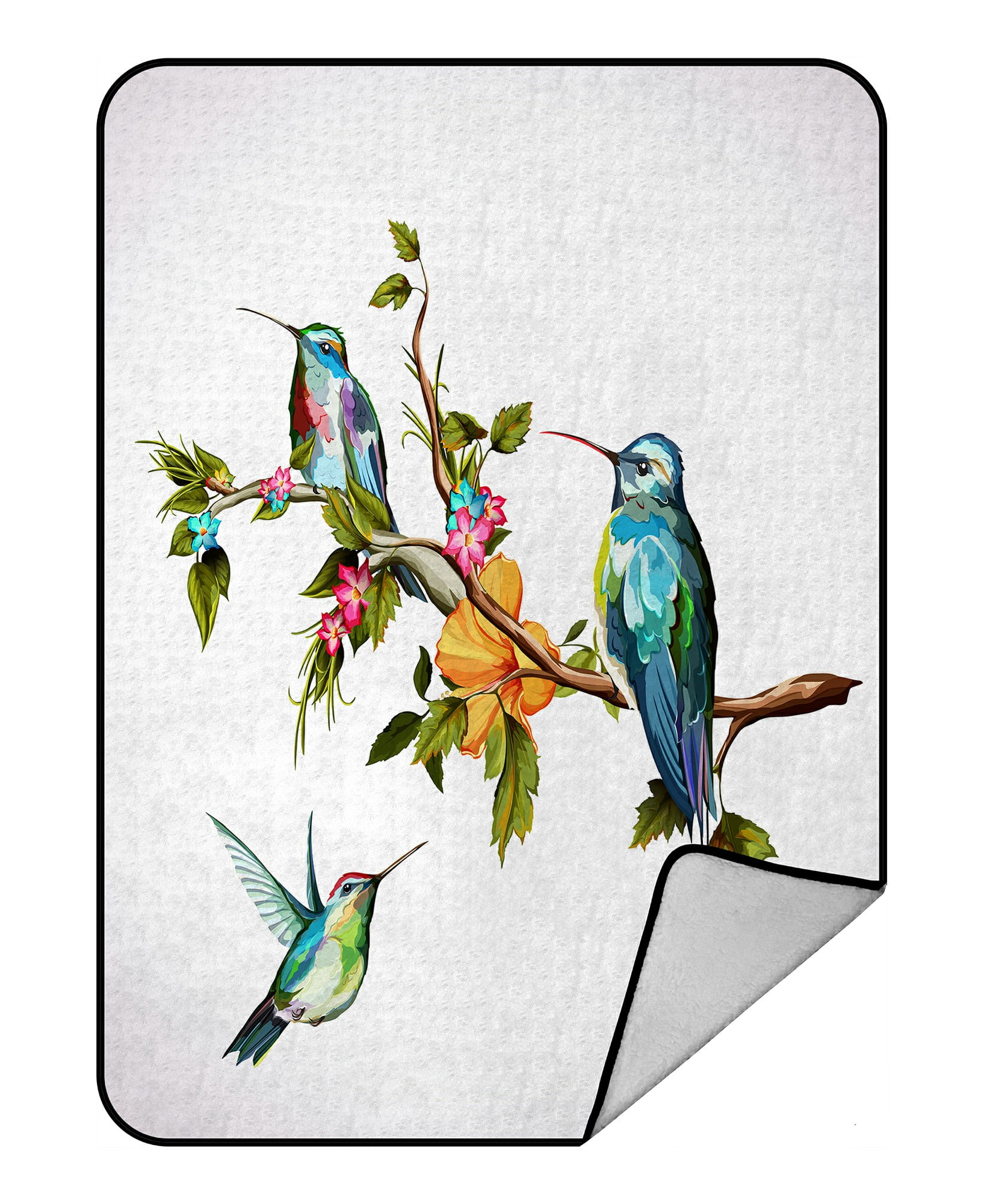 ABPHQTO Humming Birds Fleece Blanket Fleece Back Throw Blanket ...