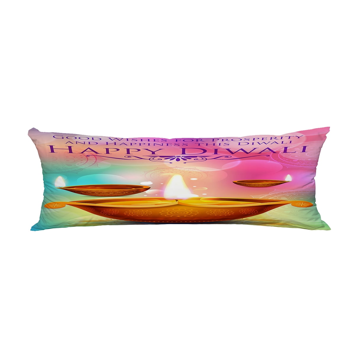 ABPHQTO Illustration Burning Diya Happy Diwali Holiday Body Pillow ...