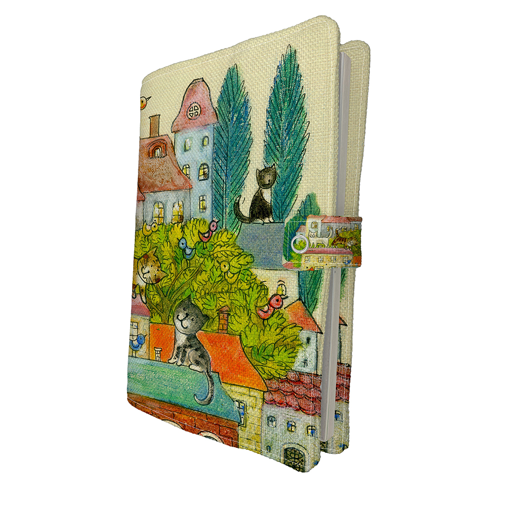 ABPHQTO Illustration Cats Roof Book Cover Book Protector Book Sleeve ...