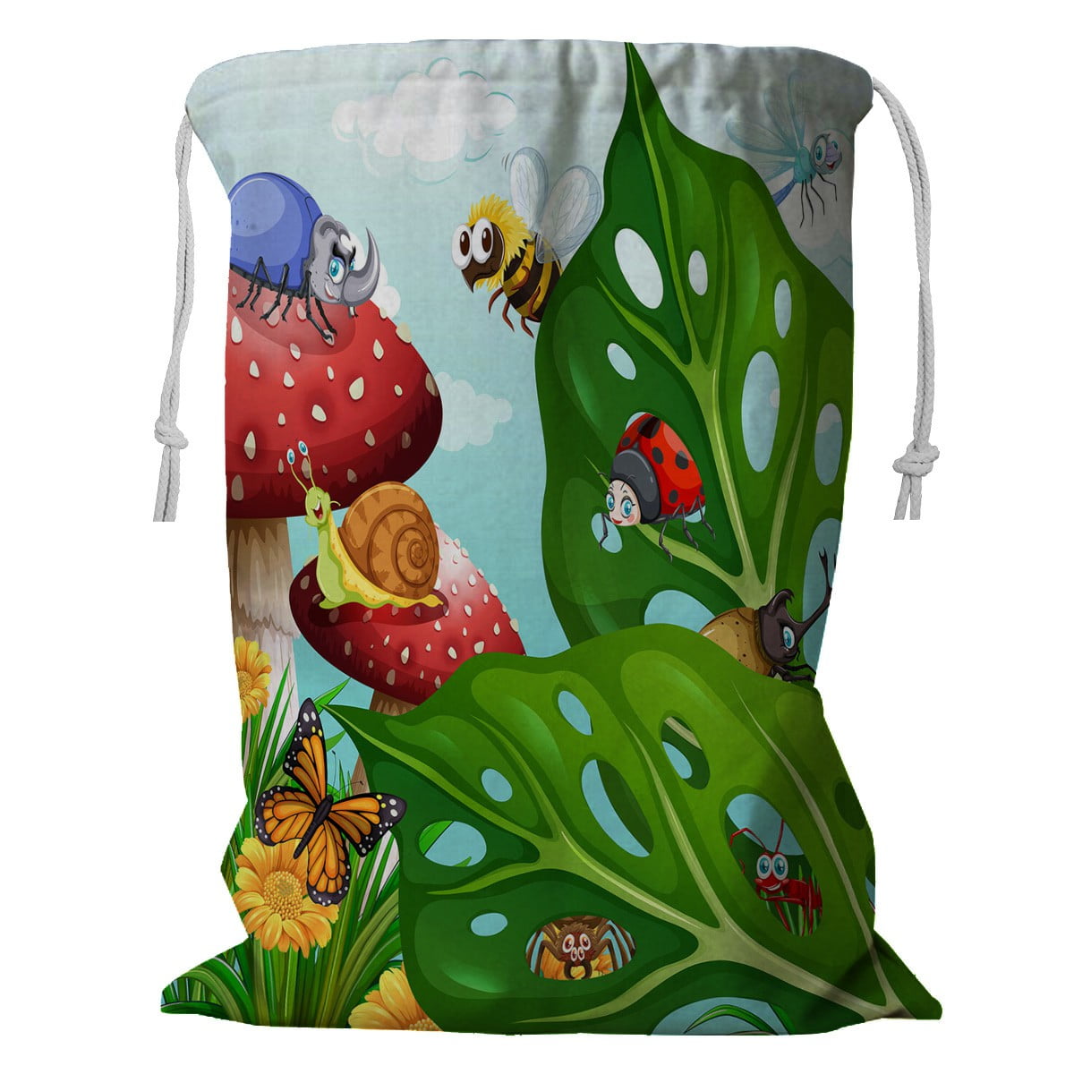 ABPHQTO Insects Flying In The Garden Storage Basket Laundry Bag with ...