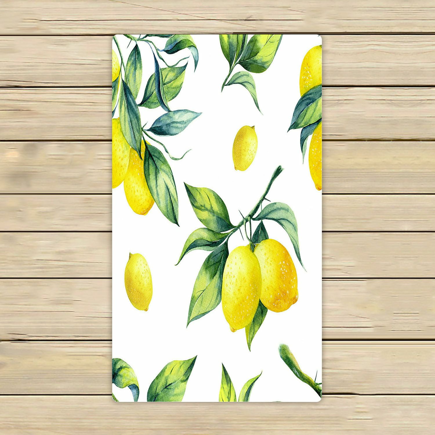 ABPHQTO Lemon White Towels Beach Bath Pool Sprot Travel Hand Spa Towel ...