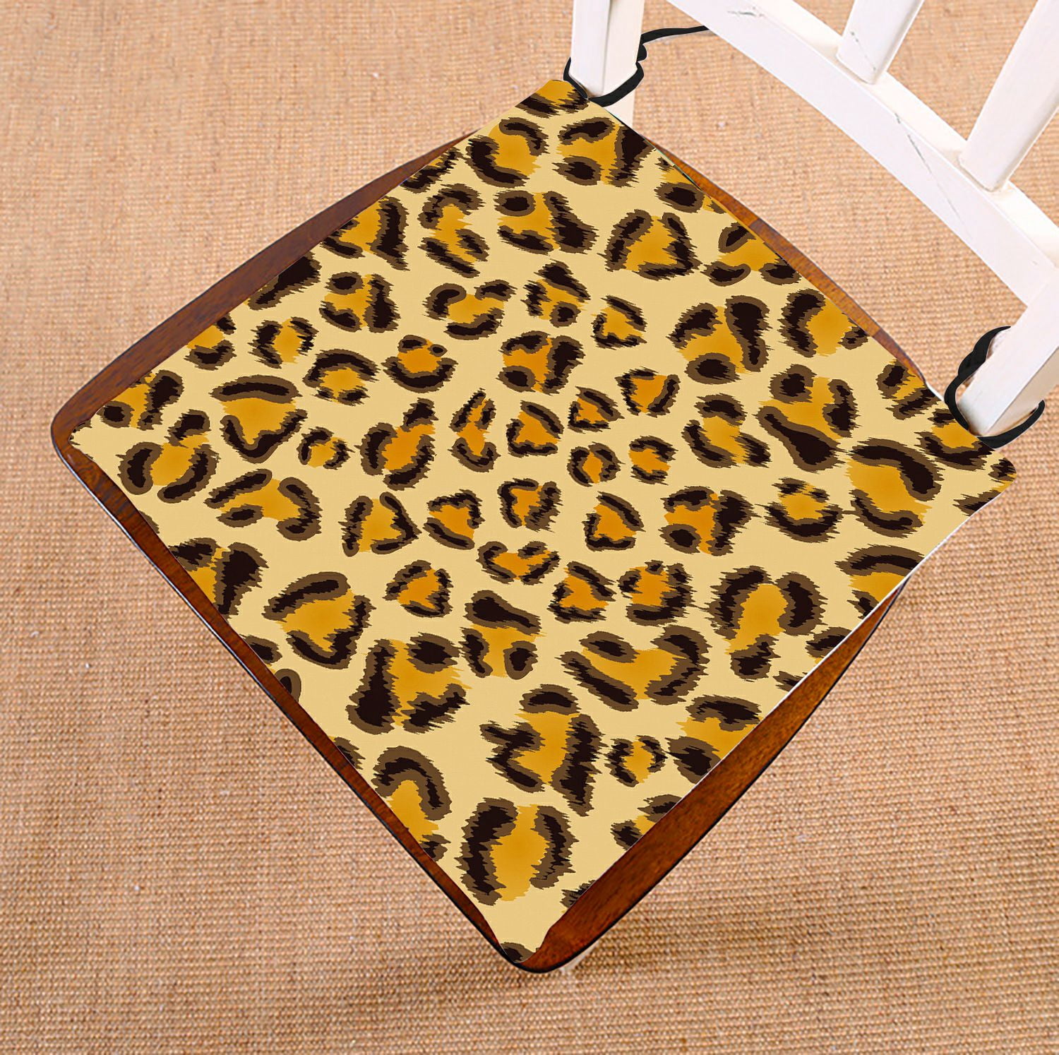 ABPHQTO Leopard Chair Pad Seat Cushion Chair Cushion Floor Cushion Two ...