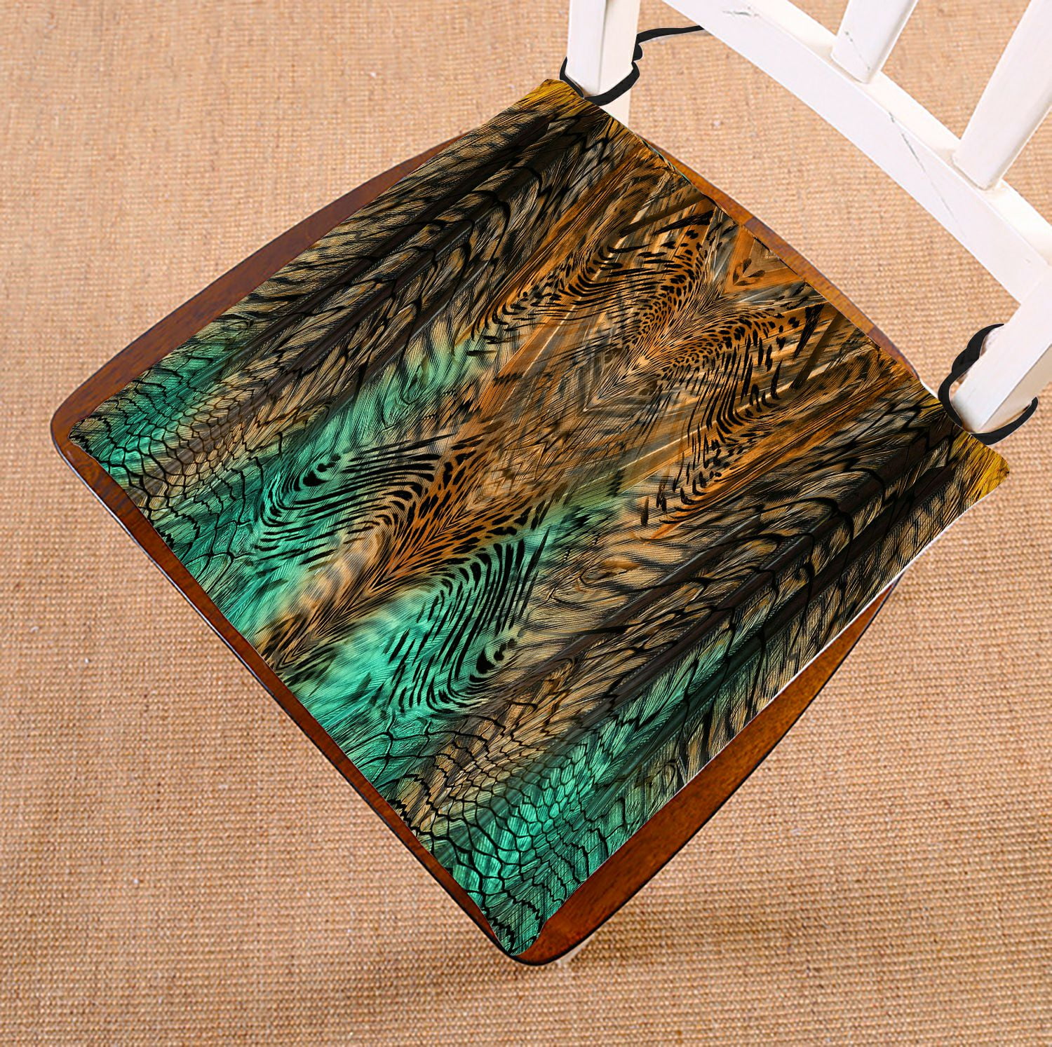 ABPHQTO Leopard Skin Chair Pad Seat Cushion Chair Cushion Floor Cushion ...