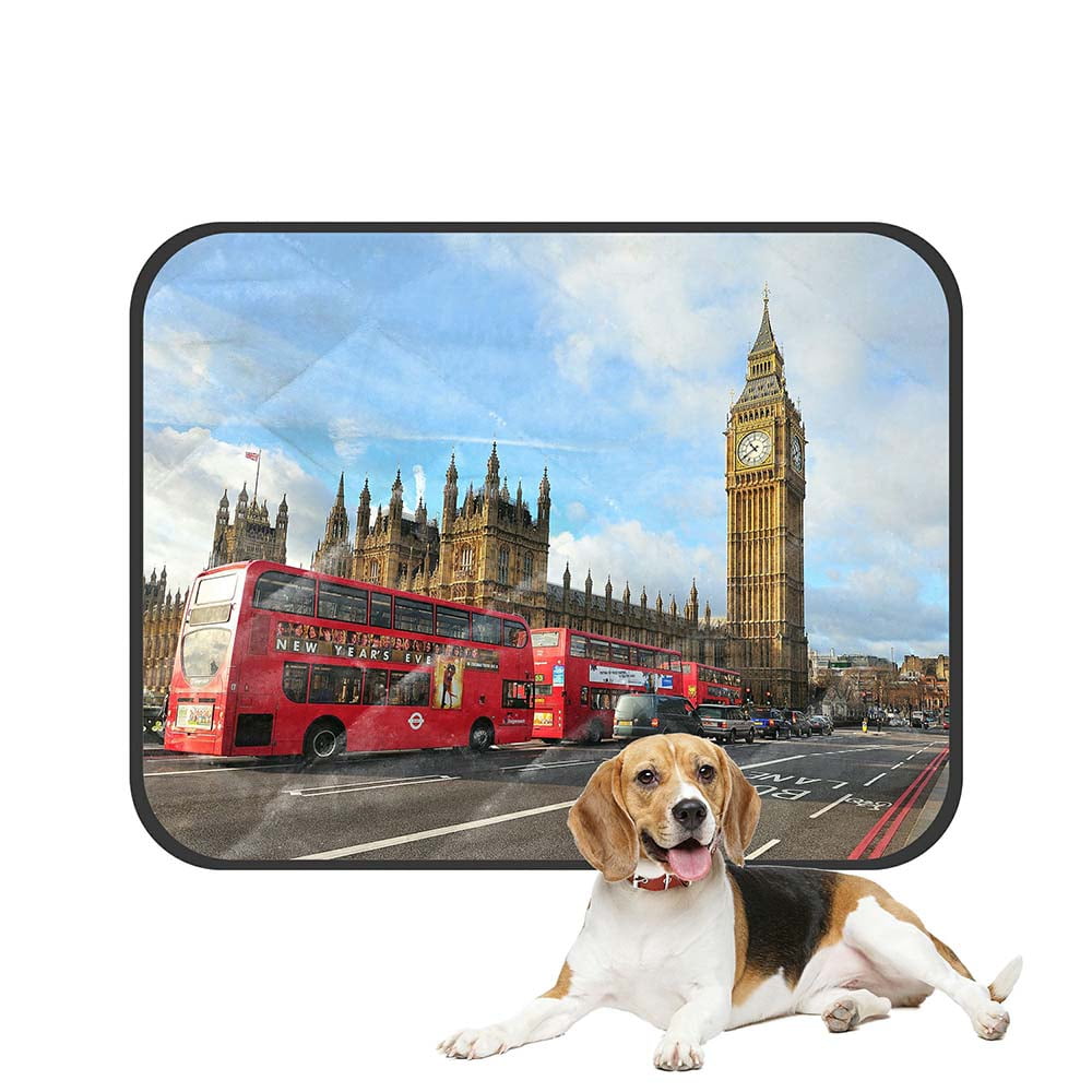 ABPHQTO London Buses With Big Ben London England Pet Dog Cat Bed Pee ...