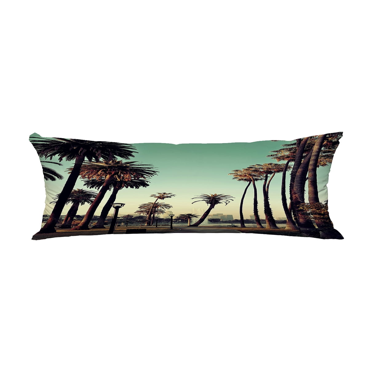 ABPHQTO Los Angeles Downtown Park View Palm Trees Body Pillow Covers ...