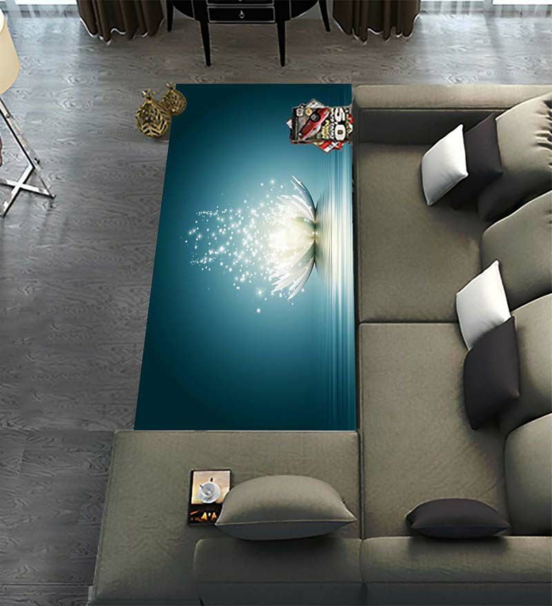 ABPHQTO Magic Lotus Flower Runner Rug 4 x 10ft Long Area Rug Carpet for ...