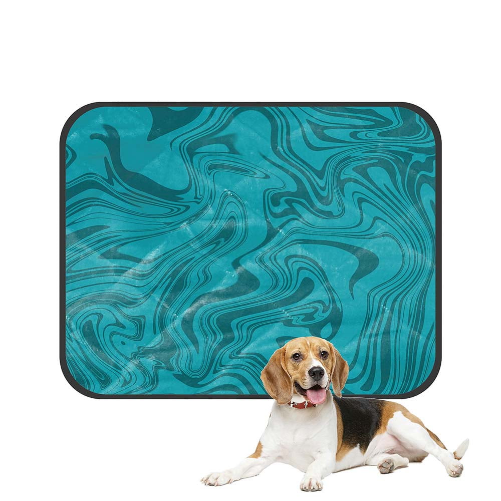 ABPHQTO Marble Blue And Aqua Pretty Texture Pet Dog Cat Bed Pee Pads ...